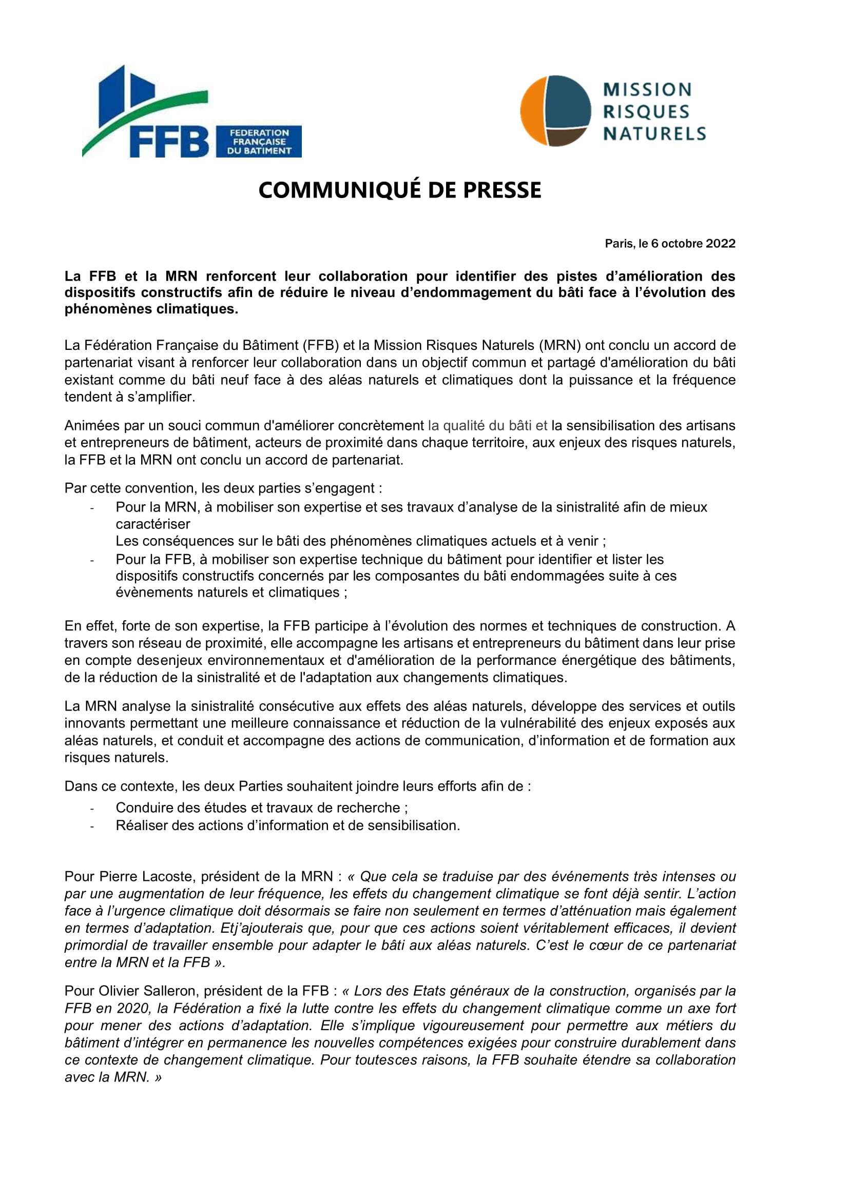 La FFB et la MRN collaborent pour identifier des pistes d’amélioration ...